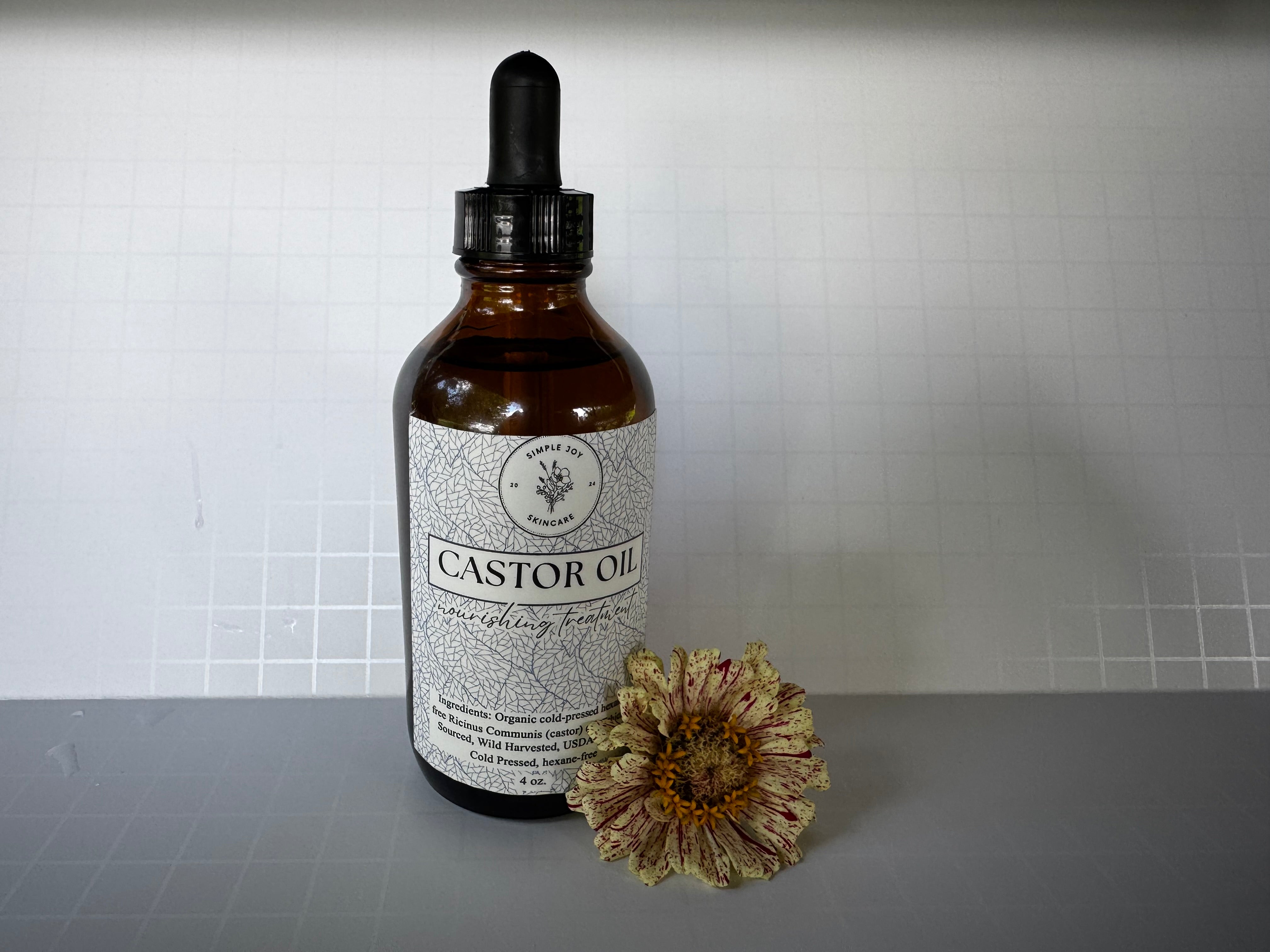 4 oz Dropper Castor Oil – Simple Joy Skincare LLC